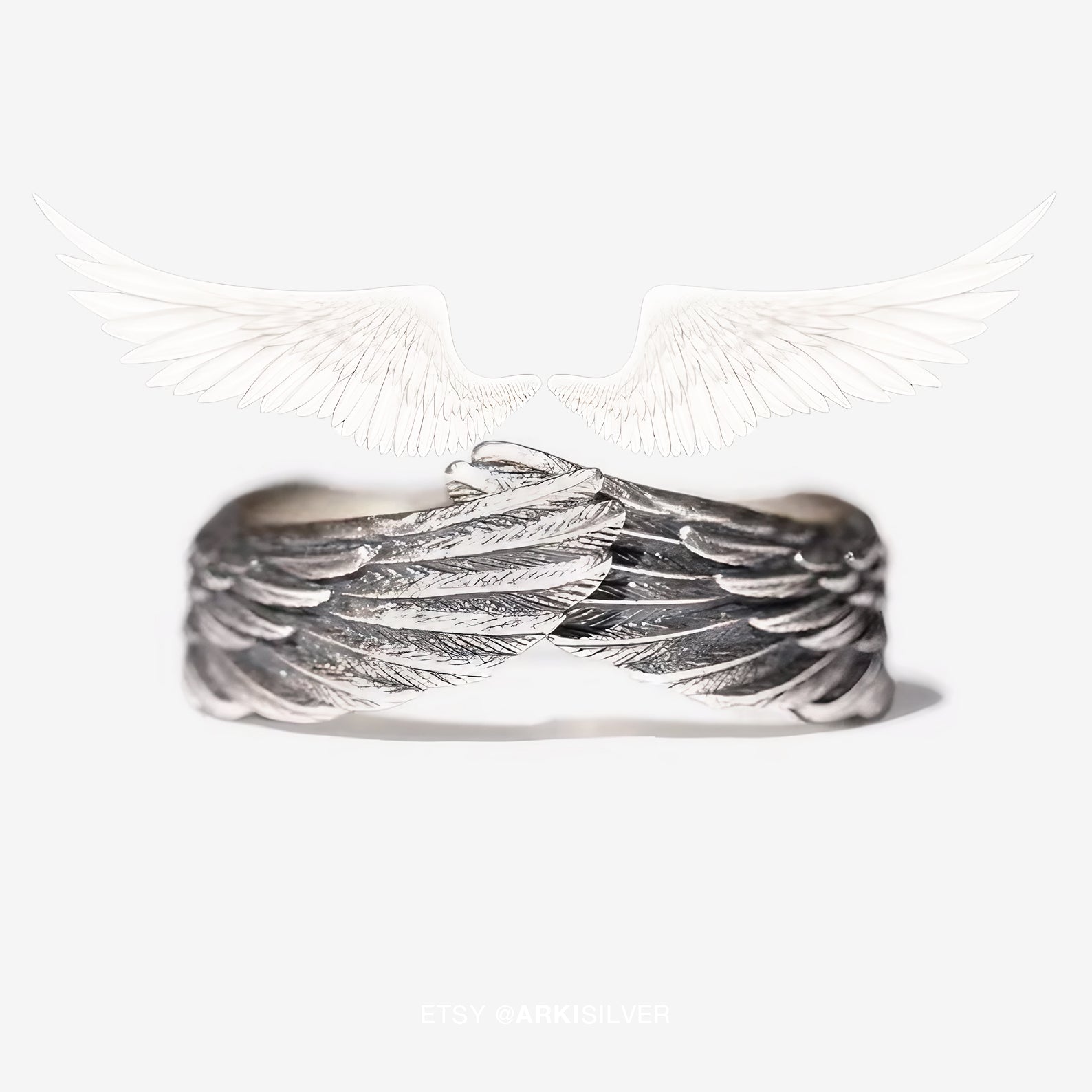 Guardian Angel Wings Ring 925 Sterling Silver Ring – XY ELEMENT