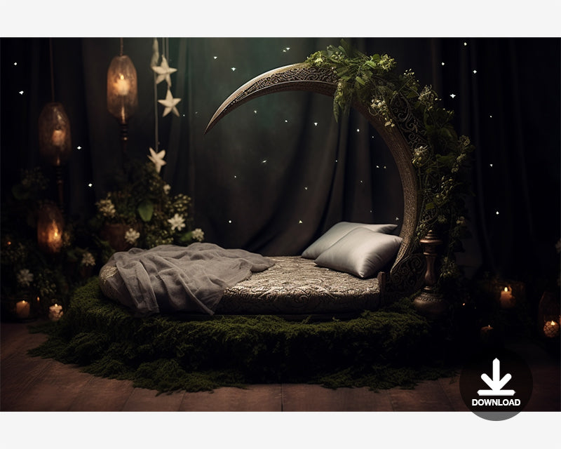 Crescent Moon Backdrop Digital Photography Backdrop – XY ELEMENT