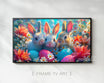 Easter Bunnies Flowers Frame TV Art Wallpaper – XY ELEMENT