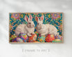 Artistic Easter Bunny and Egg Frame TV Wallpaper for Easter Decor – XY ...