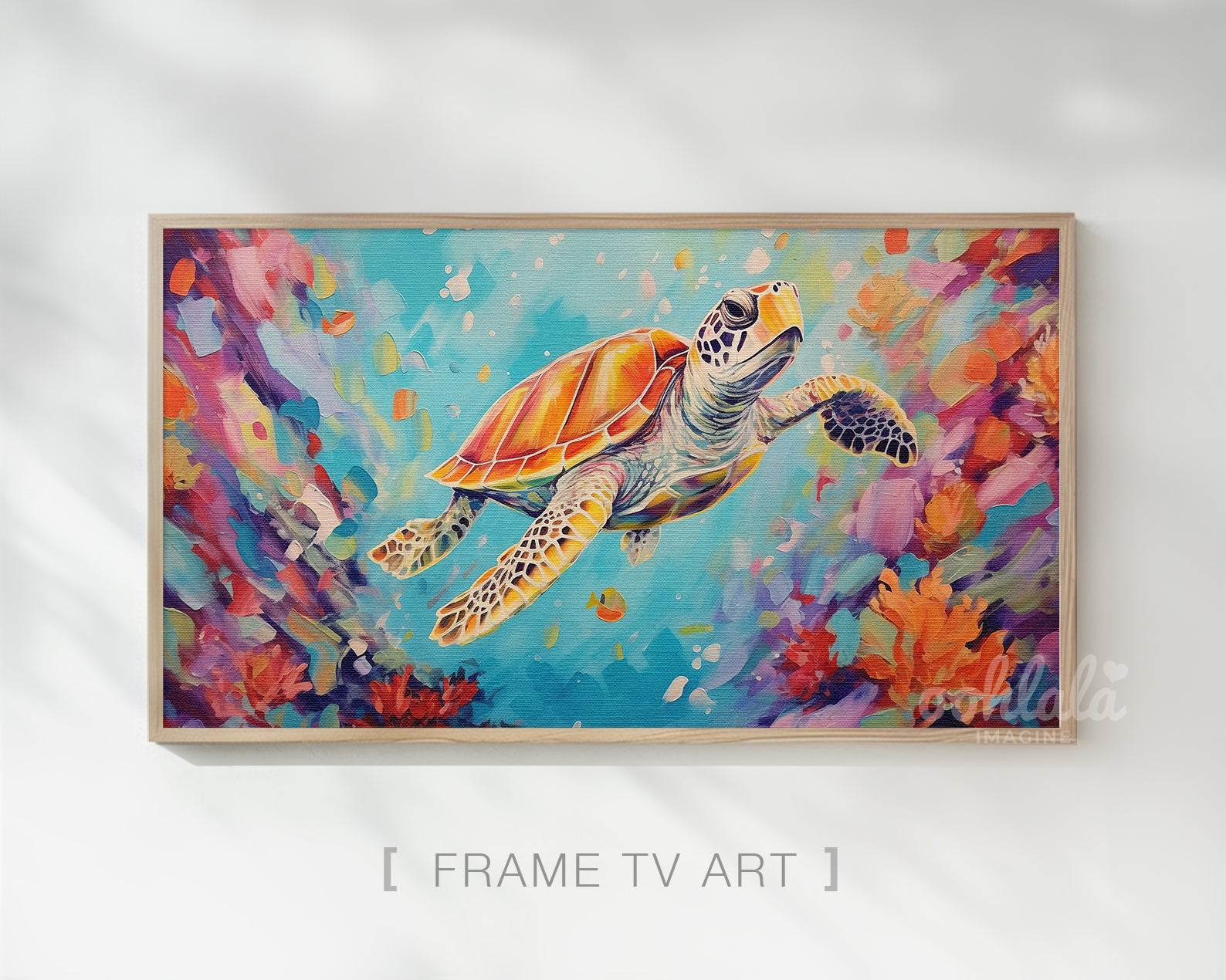 Sea Turtle Marine Life Frame TV Art Wallpaper – XY ELEMENT