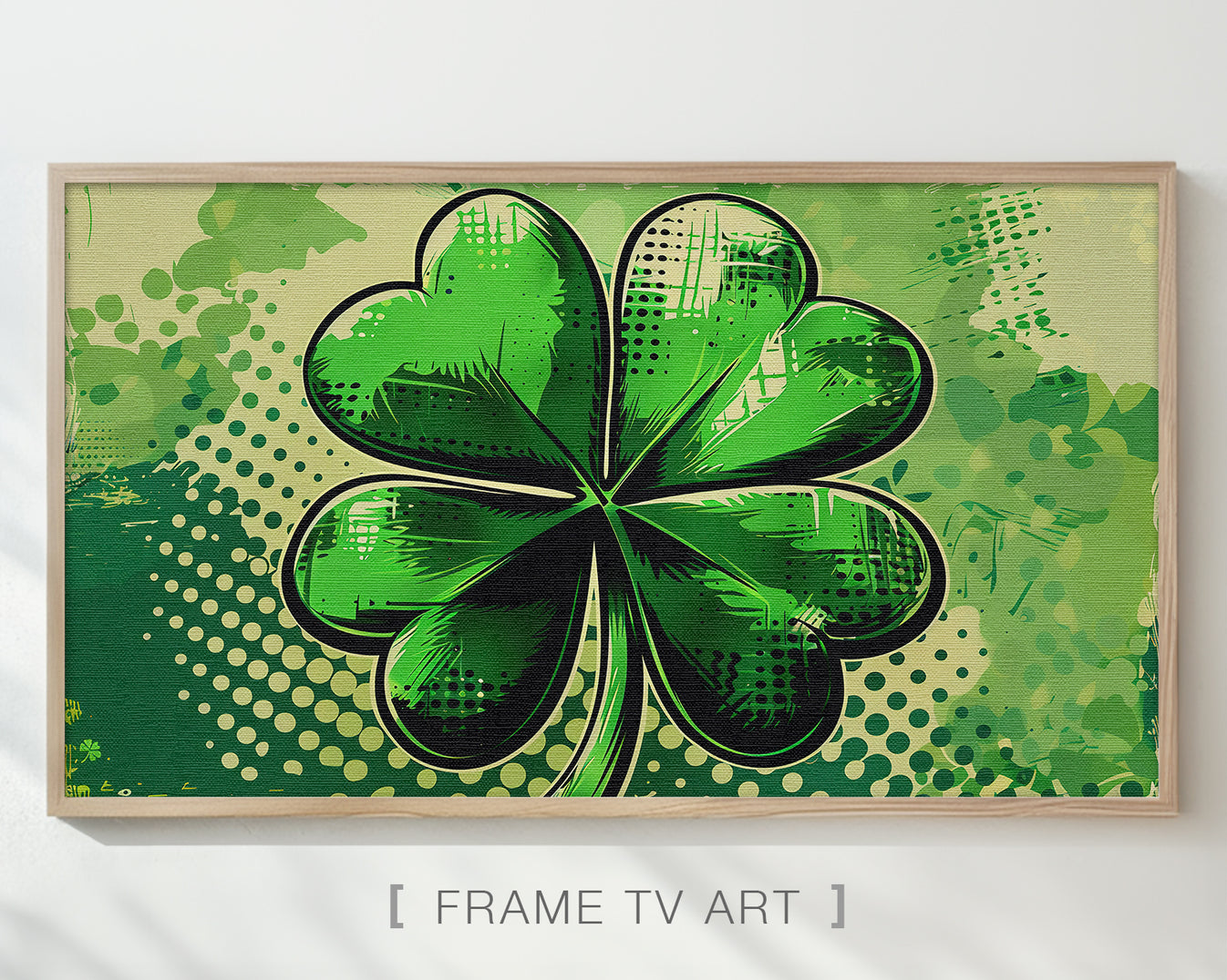 Clover Abstract Painting Frame TV Art Wallpaper – XY ELEMENT