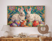 Artistic Easter Bunny and Egg Frame TV Wallpaper for Easter Decor – XY ...