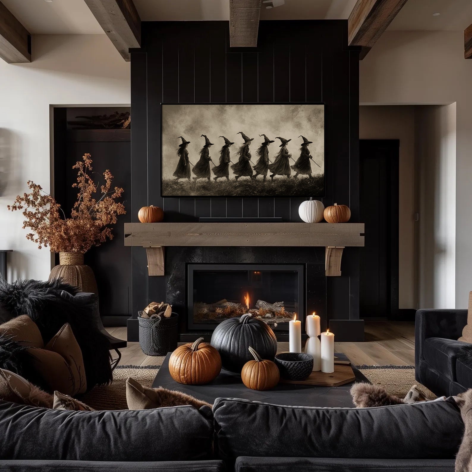 Witches Vintage Drawing Frame TV Art, Wallpaper – XY ELEMENT