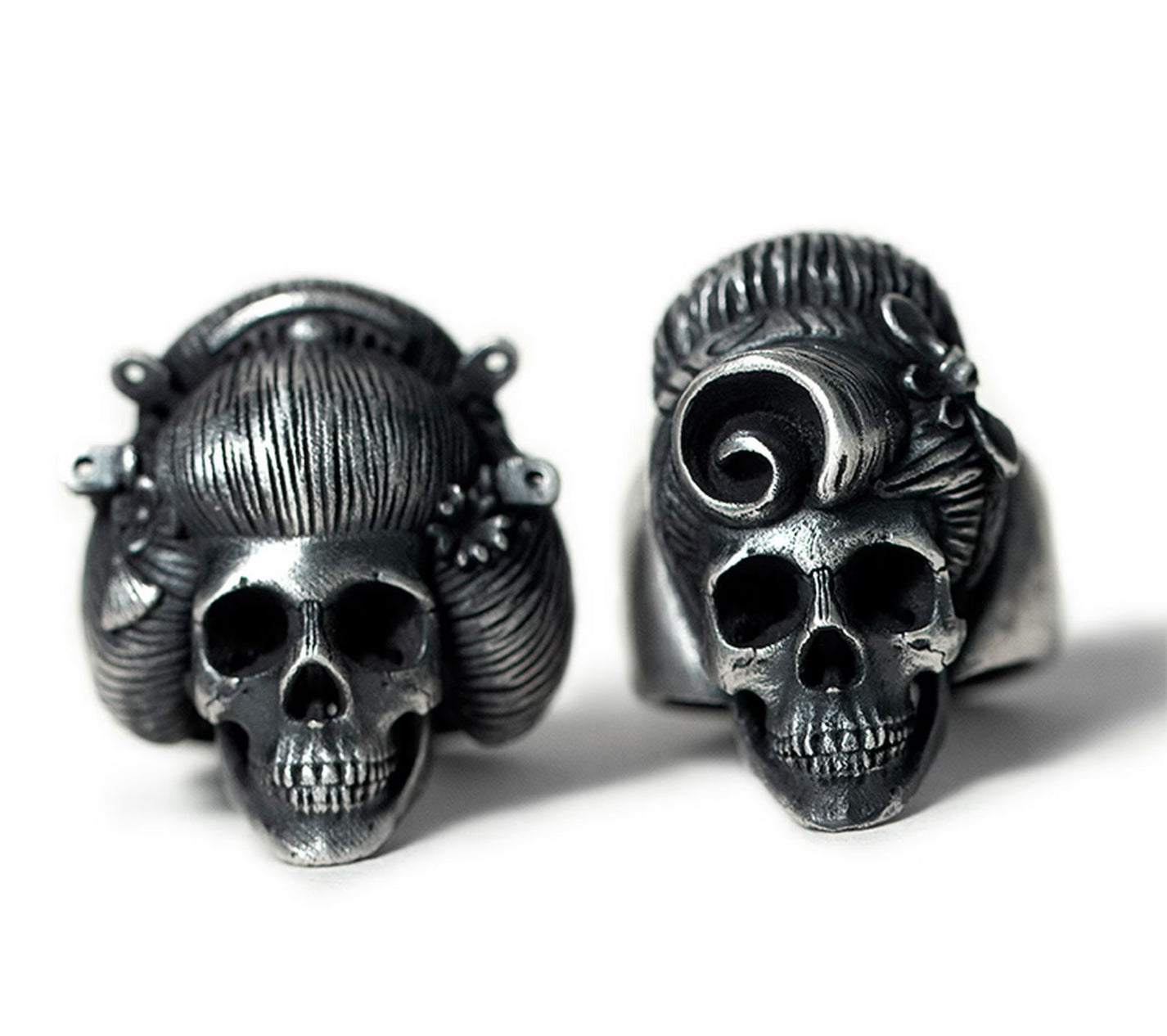 Geisha Beauty Skull Ring Japanese Design – XY ELEMENT