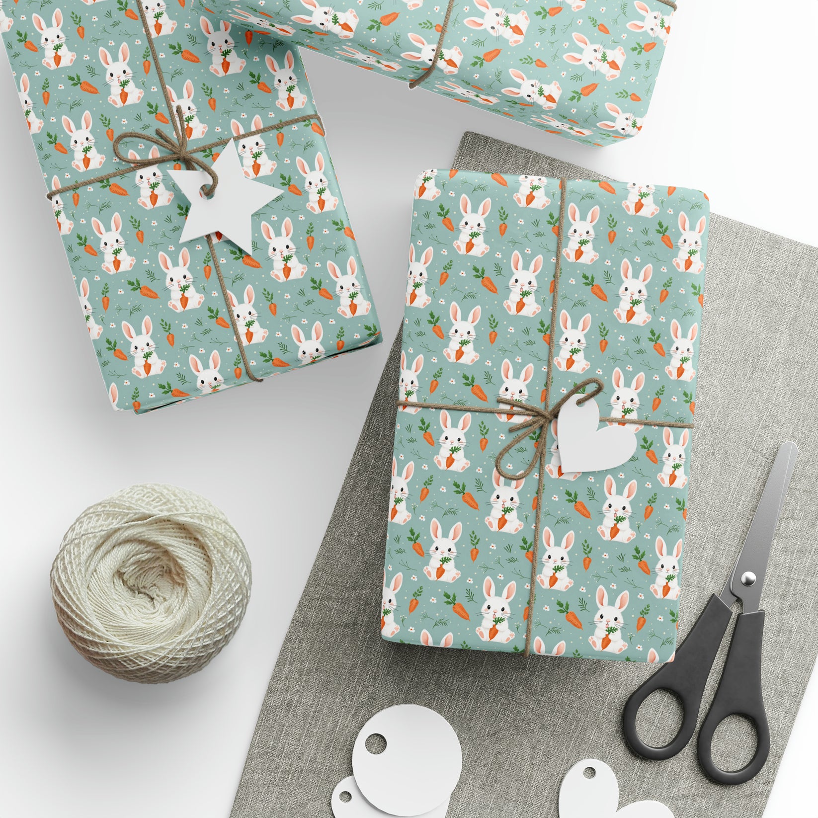 Cute Bunny Carrot Wrapping Paper – XY ELEMENT