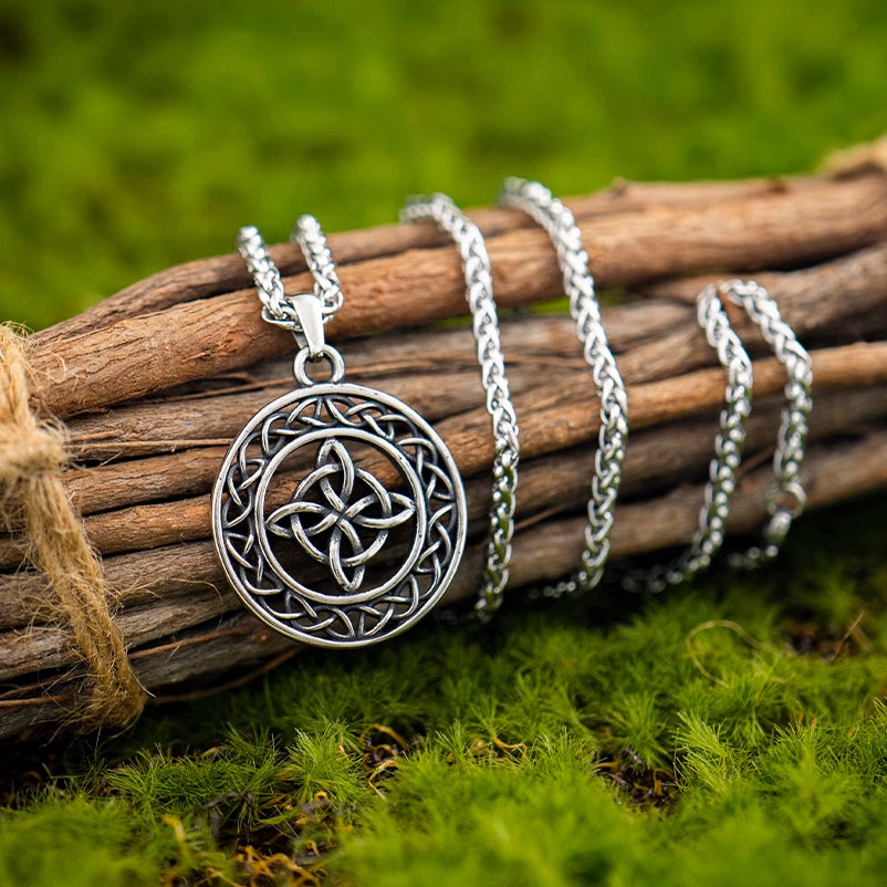 Celtic Shield Knot Pendant Necklace Stainless Steel – XY ELEMENT