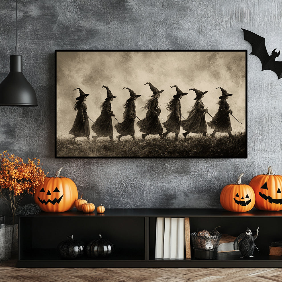 Witches Vintage Drawing Frame TV Art, Wallpaper – XY ELEMENT